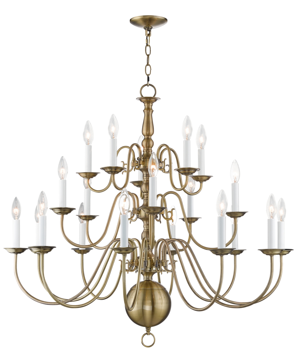 Click here for Livex Williamsburg 20-Light Chandelier - Antique B... prices