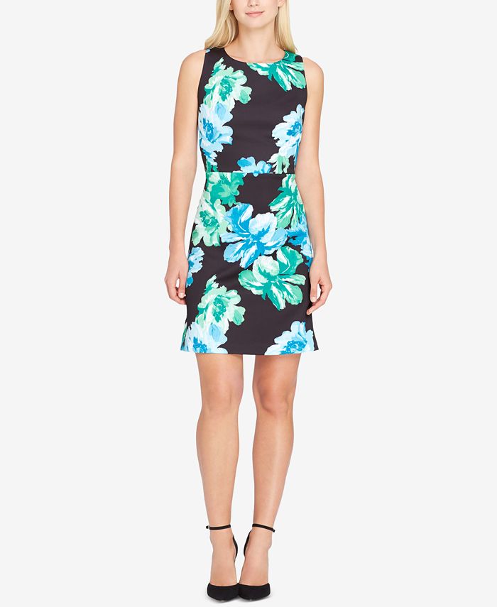 Tahari ASL Floral-Print Scuba Sheath Dress - Macy's Tahari ASL Floral-Print Scuba Sheath Dress - Macy's