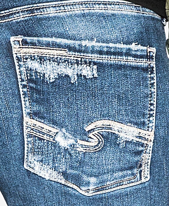 Silver Jeans Co. Sam Ripped Cuffed Skinny Jeans - Macy's