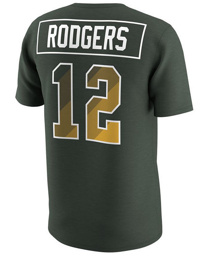 Nike Men's Aaron Rodgers Green Bay Packers Pride Name and Number Prism ...