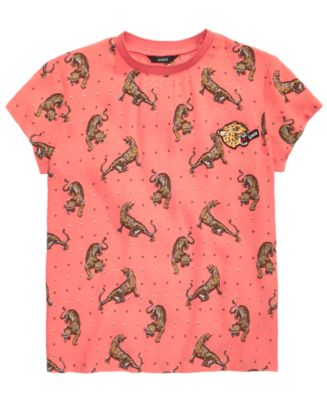 GUESS Cheetah-Patch Top, Big Girls - Macy's