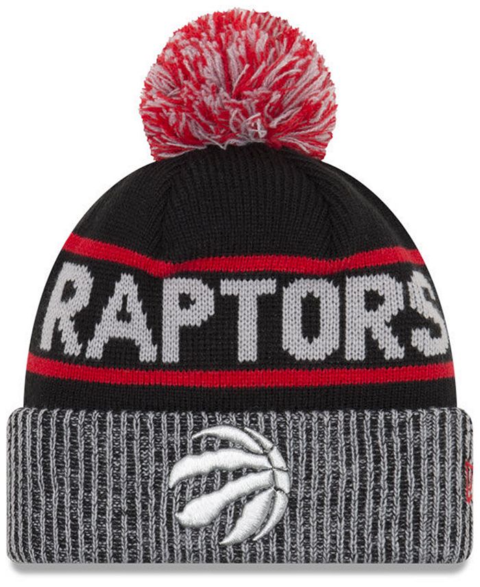 New Era Toronto Raptors Court Force Pom Knit Hat - Macy's