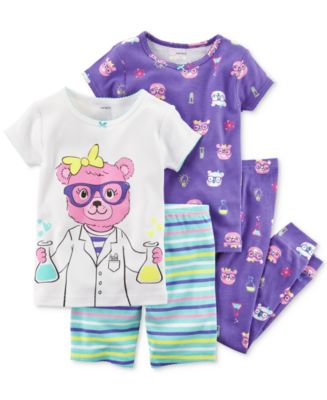 Carter's 4-Pc. Science-Print Cotton Pajama Set, Baby Girls & Reviews ...