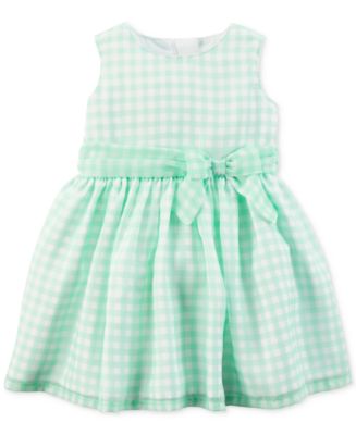 Carter's Green Check-Print Dress, Baby Girls - Macy's