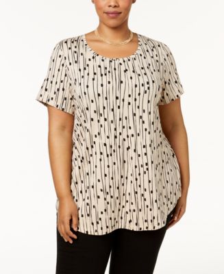 JM Collection Plus Size Printed Top, Created for Macy's - Macy's
