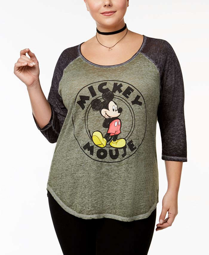 Disney Hybrid Plus Size Mickey Mouse Top - Macy's