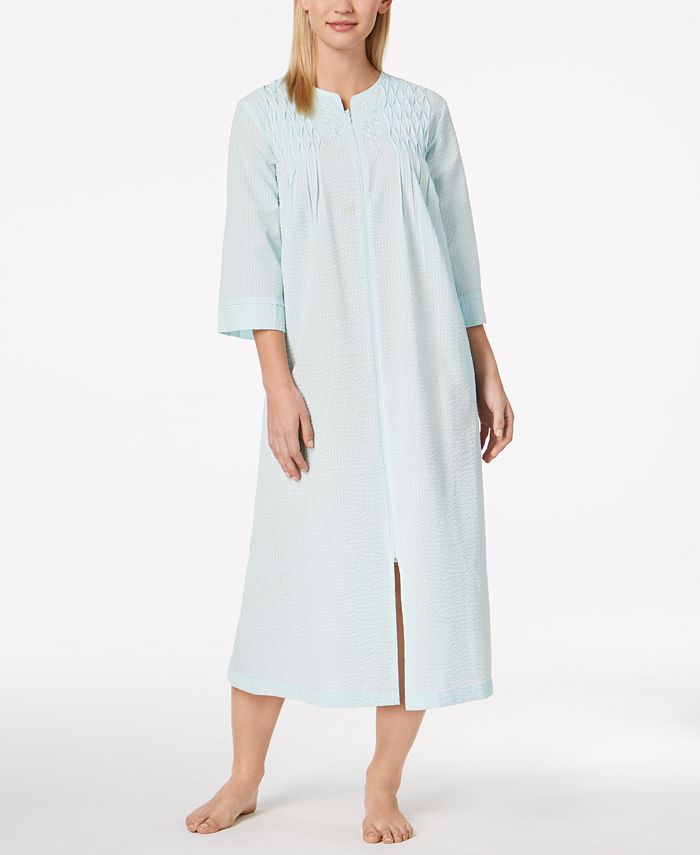 Miss Elaine Woven Pleated Robe - Macy's