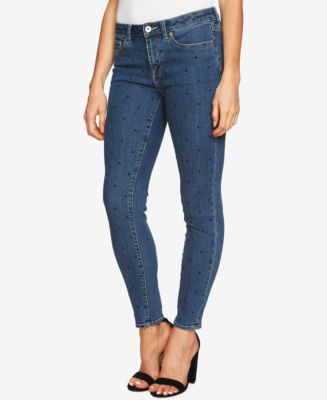 CeCe Dot-Print Skinny Jeans - Macy's
