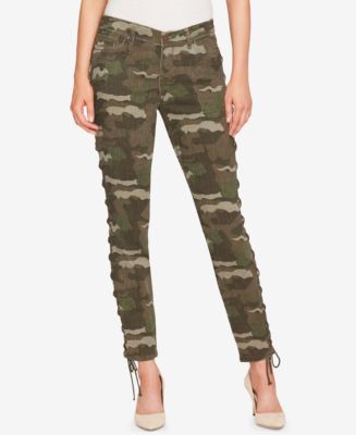 WILLIAM RAST Lace-Up Camo Skinny Jeans - Macy's