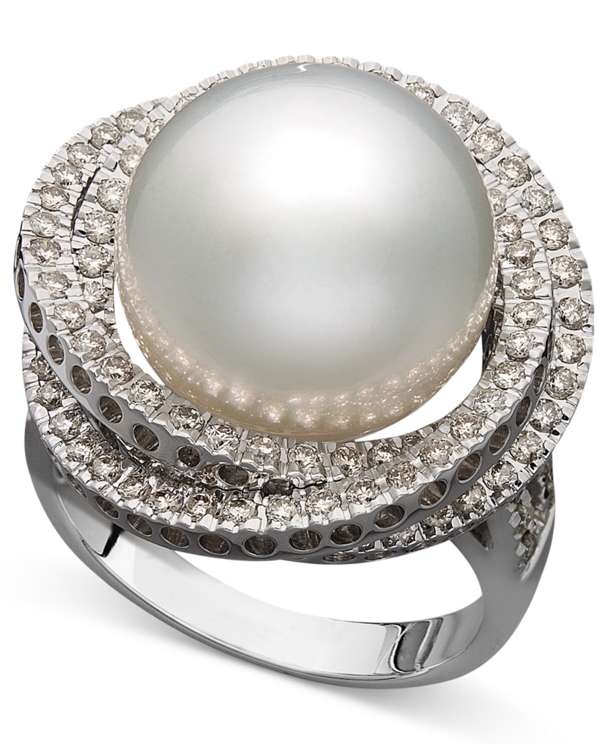 Click here for 14k White Gold Ring  Cultured South Sea Pearl (13m... prices