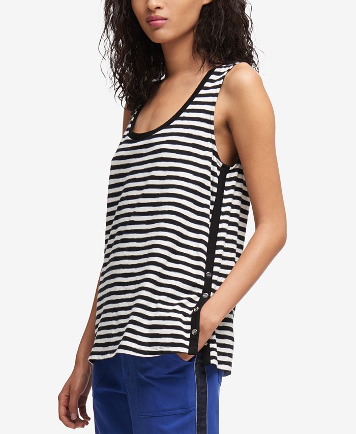 DKNY Cotton Snap-Hem Tank Top, Created for Macy's - Macy's