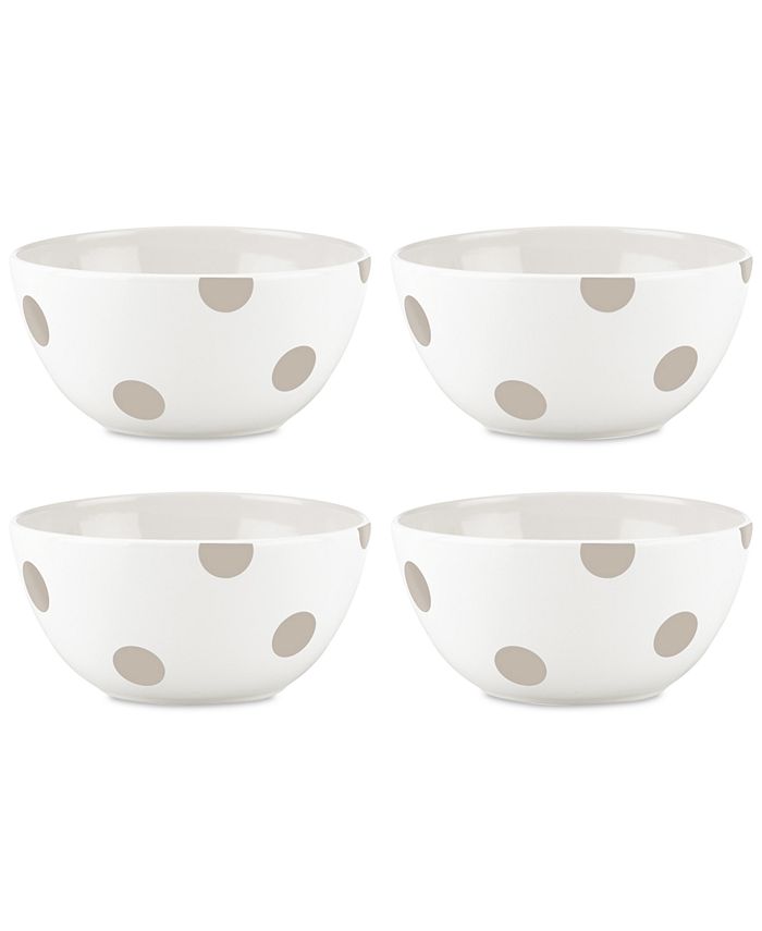 Kate Spade new york All in Good Taste Deco Dot 4-Pc. Beige All-Purpose ...