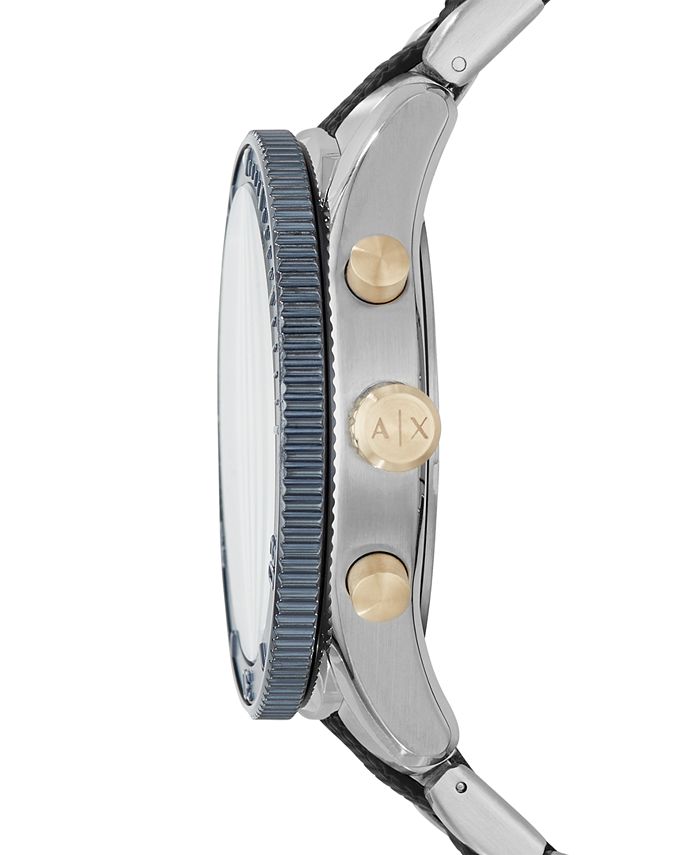 A|X Armani Exchange Men's Chronograph Two-Tone Stainless Steel Bracelet Watch 46mm - Macy's