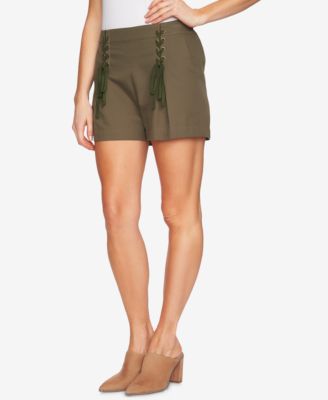 1.STATE High-Waist Lace-Up Shorts - Macy's