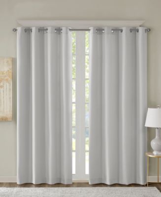Emmer 50" x 54" Solid Jacquard Room Darkening Window Panel - Macy's