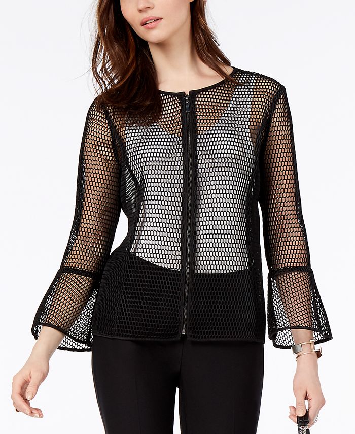 Alfani Sheer Mesh Jacket, Created For Macy's - Macy's