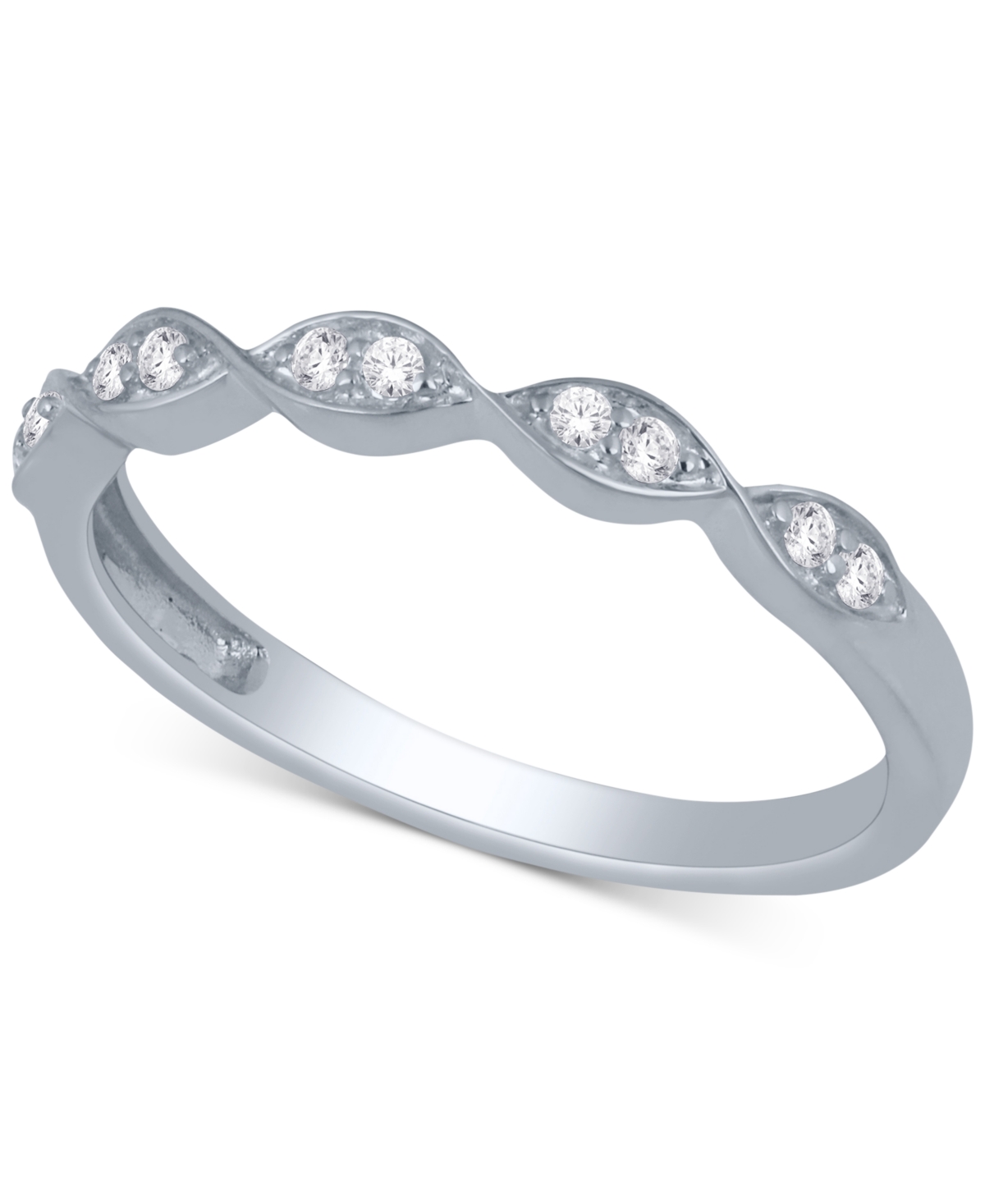 Click here for Diamond Scalloped Stackable Band (1/10 ct. t.w.) -... prices