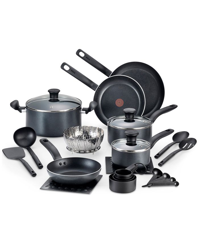 T-Fal Initiatives 18-Pc. Non-Stick Cookware Set - Macy's