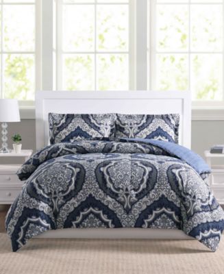 CLOSEOUT! Dorchester 3-Pc. Reversible Comforter Sets, Created for Macy ...