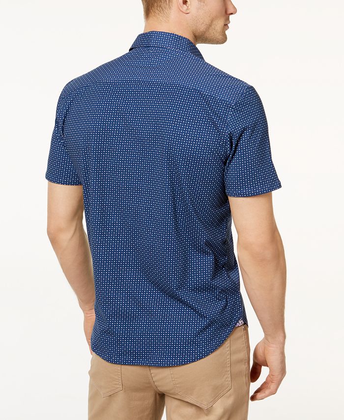 ConStruct Con.Struct Men's Stretch Dot-Print Slim-Fit Shirt, Created for Macy's - Macy's