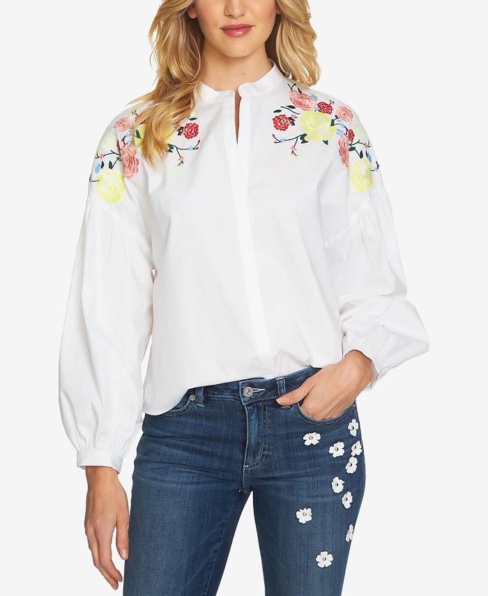 CeCe Embroidered Shirt - Macy's