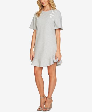 CeCe Floral-Appliqué Dress - Macy's