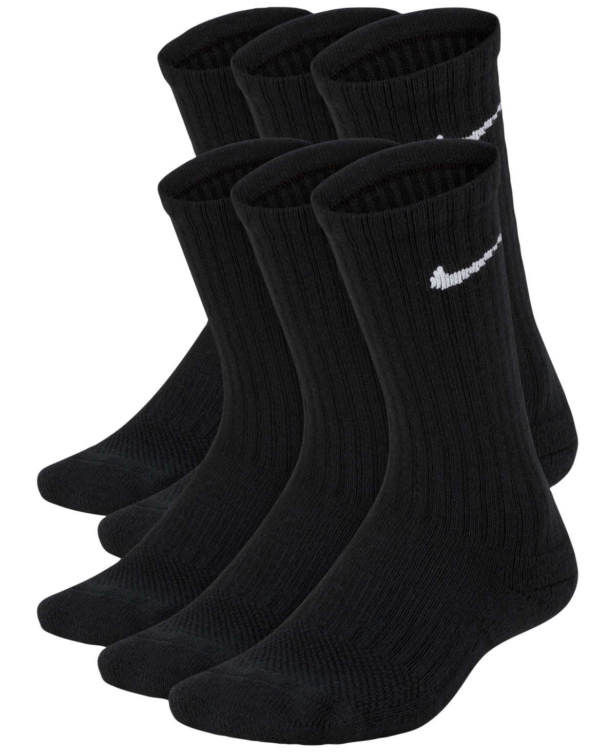 Click here for Nike Big Kids Cushioned Crew Socks  6 Pairs - Blac... prices