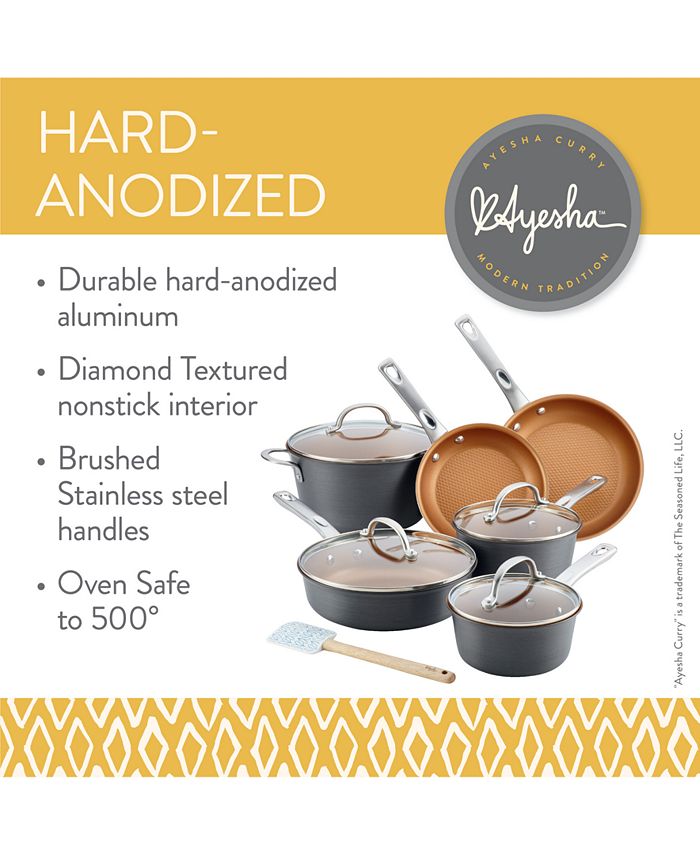 Ayesha Curry 11-Pc. Hard-Anodized Aluminum Cookware Set - Macy's