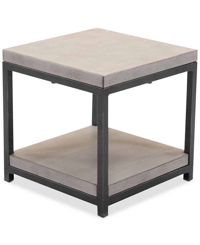 Furniture CLOSEOUT! Viewport Aluminum Double Shelf End Table, Created ...