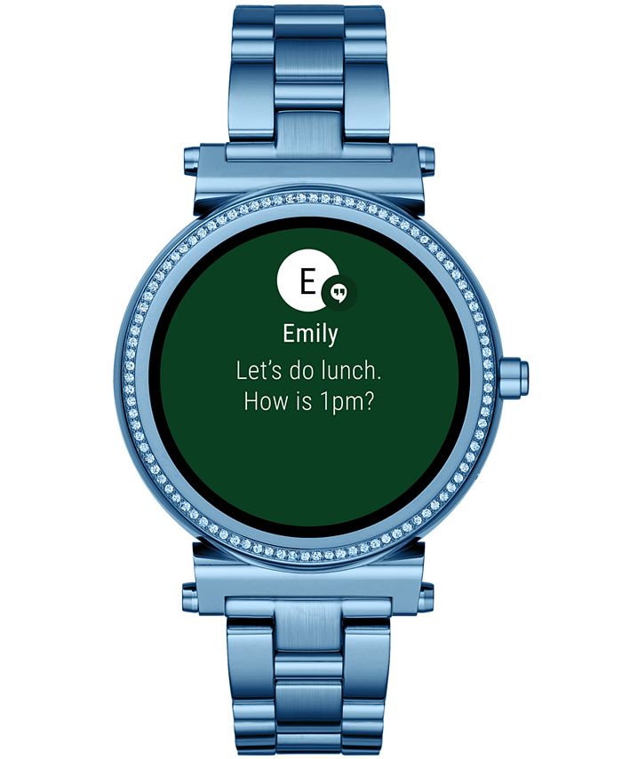 Michael Kors Access Women's Sofie Blue Stainless Steel Bracelet ...