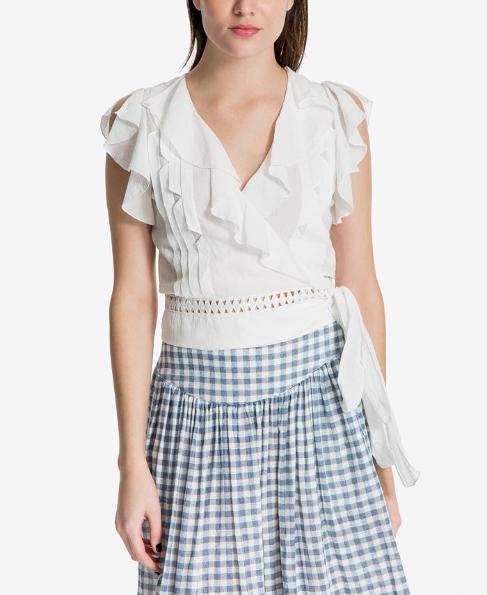 Max Studio London Cotton Ruffled Top, Created for Macy's - Macy's