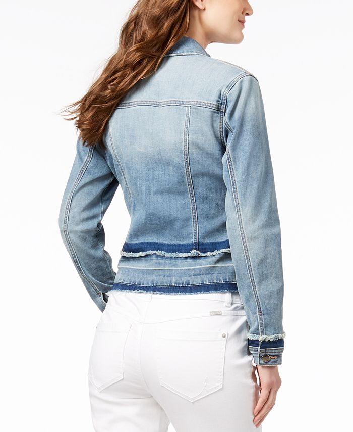 INC International Concepts I.N.C. Frayed Denim Jacket, Created for Macy ...