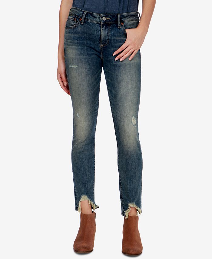 Lucky Brand Lolita Ripped-Cuff Skinny Jeans - Macy's