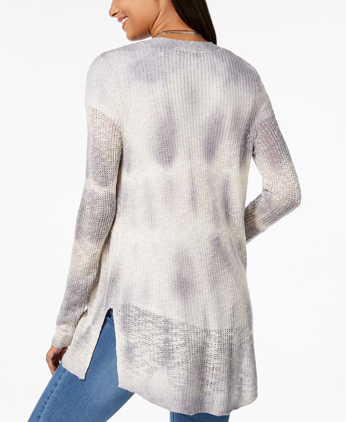 Freshman Juniors' Tie-Dyed High-Low Cardigan - Macy's