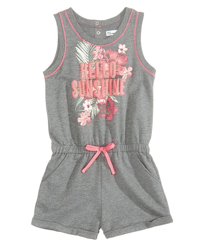 Epic Threads Hello Sunshine Graphic-Print Romper, Big Girls, Created ...