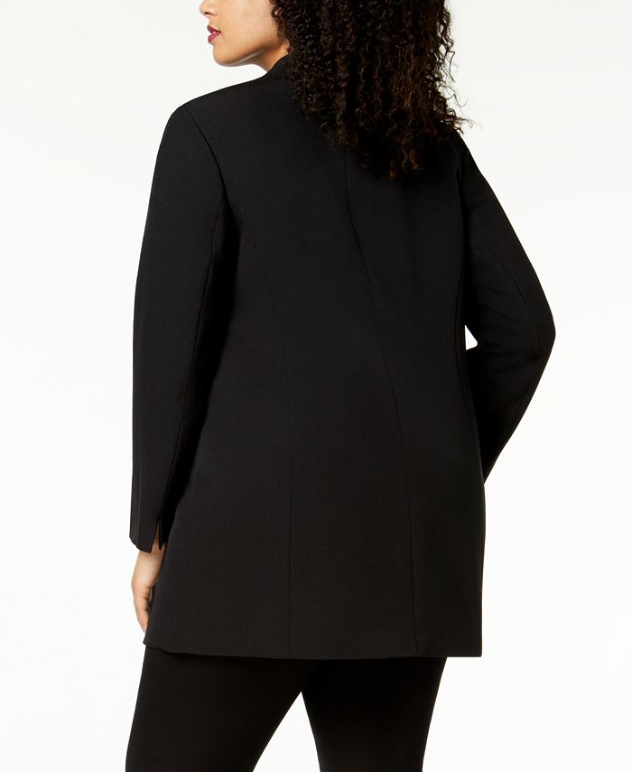 Kasper Plus Size Open-Front Topper Jacket - Macy's