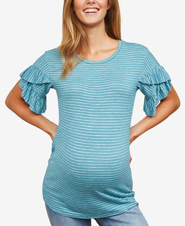 Motherhood Maternity Ruffled Top - Macy's
