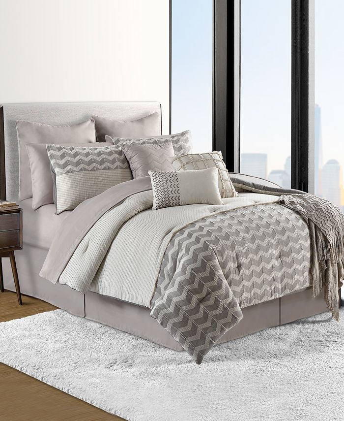 Sunham Finn Cotton 14-Pc. King Comforter Set - Macy's