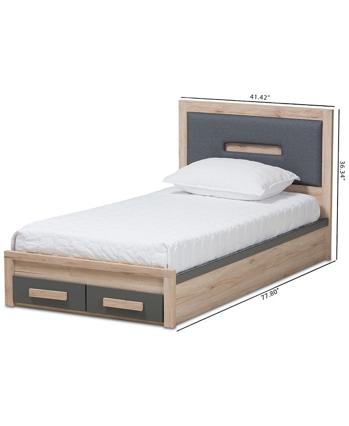 Furniture Pandora Twin Bed - Macy's