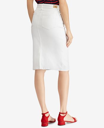 Lauren Ralph Lauren Denim Pencil Skirt - Macy's