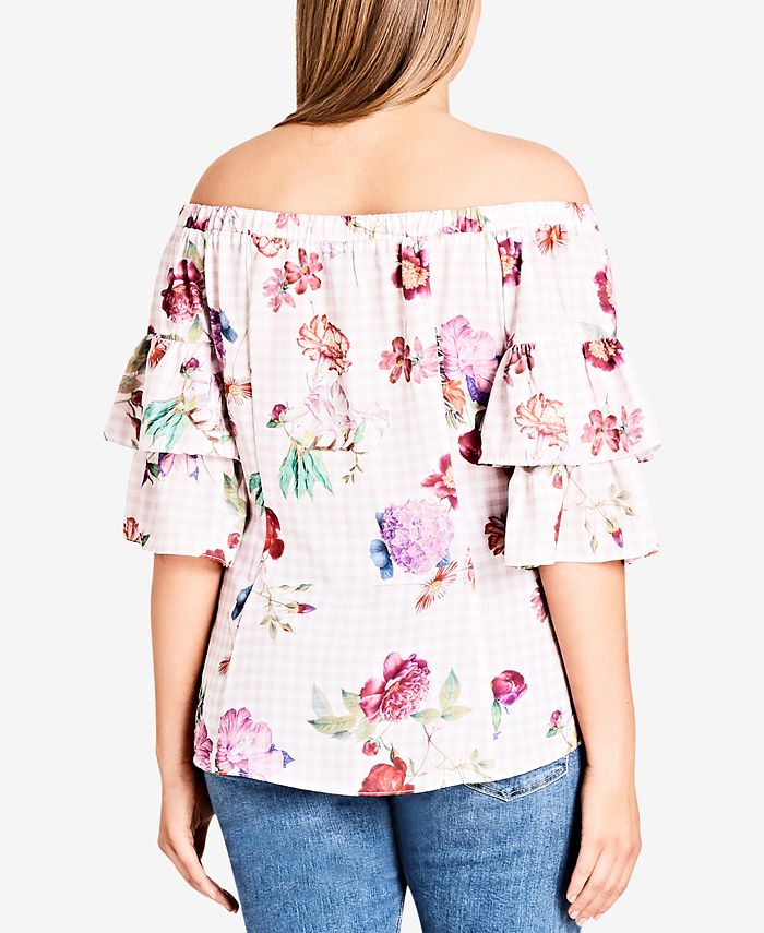 City Chic Trendy Plus Size Off The Shoulder Top Macys