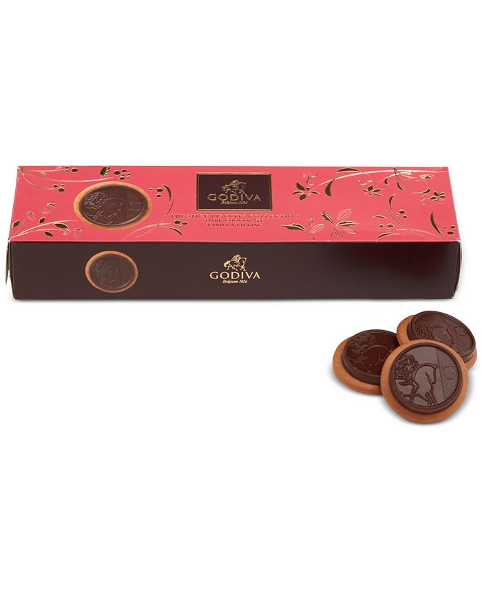 Godiva 12-Piece Lady Noir Dark Chocolate Vanilla Biscuits - Macy's