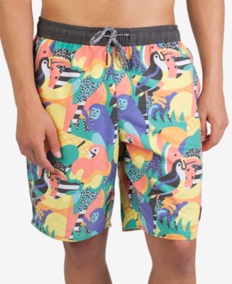Neff Men's Tropical Jungle 19" Board Shorts - Macy's