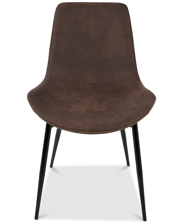 Lumisource Duke Faux Leather Dining Chair (Set of 2) - Macy's