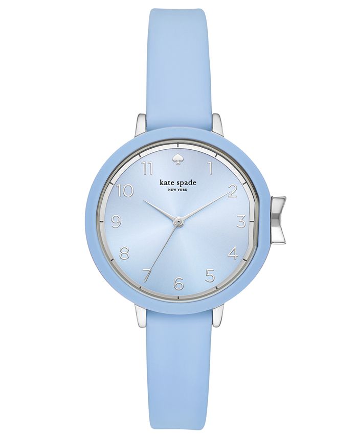 kate spade new york Women's Park Row Blue Silicone Strap Watch 34mm ...