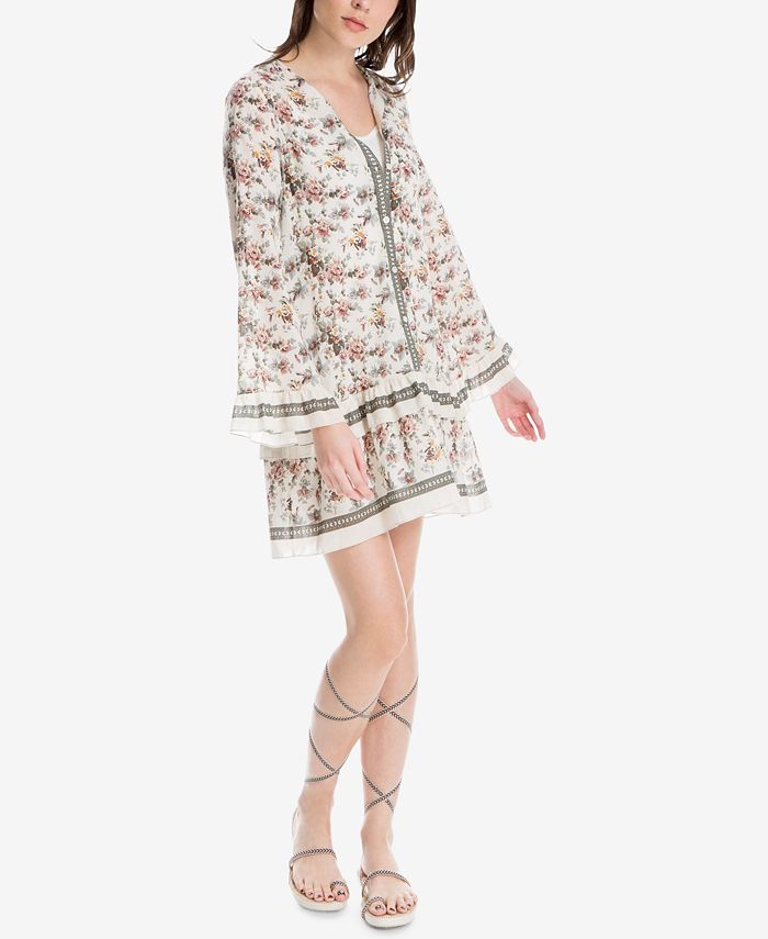 Max Studio London Floral-Print Ruffled Dress, Created for Macy's - Macy's
