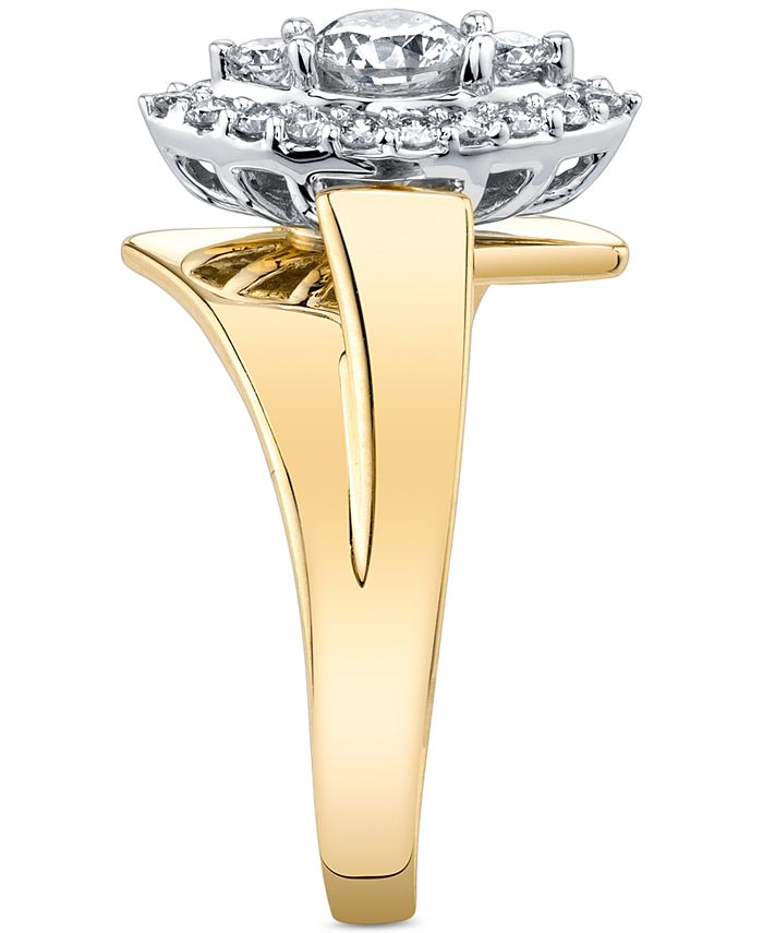 Macy's Diamond Marquise-Shape Ring (5/8 ct. t.w.) in 14k Gold & White ...