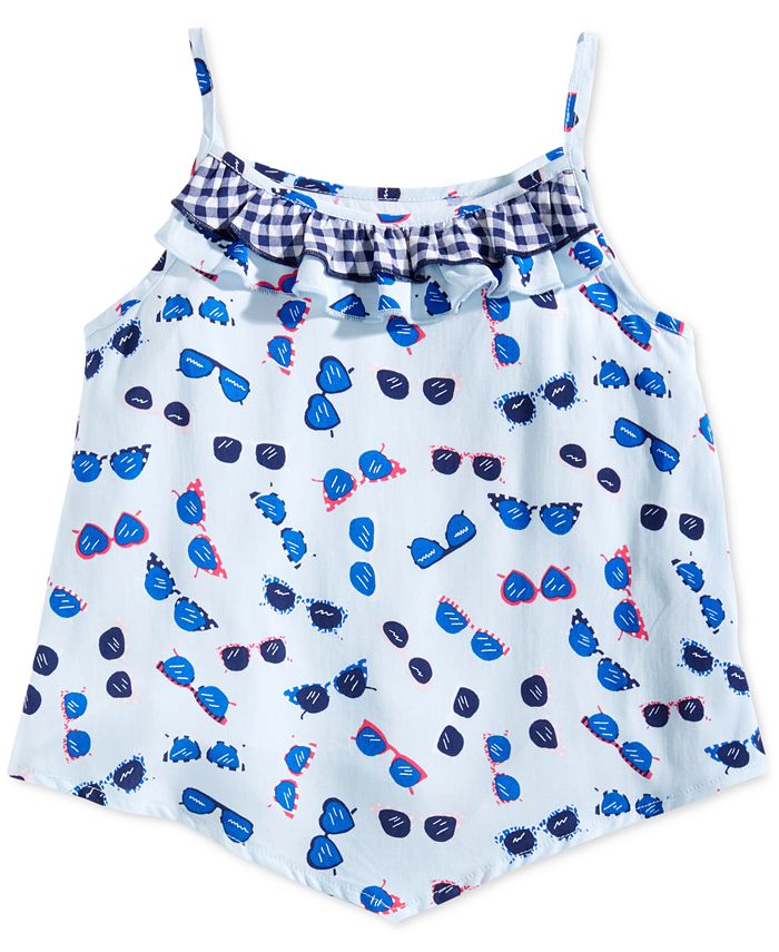 Epic Threads Little Girls Printed Ruffle-Trim Tank Top, Created for ...