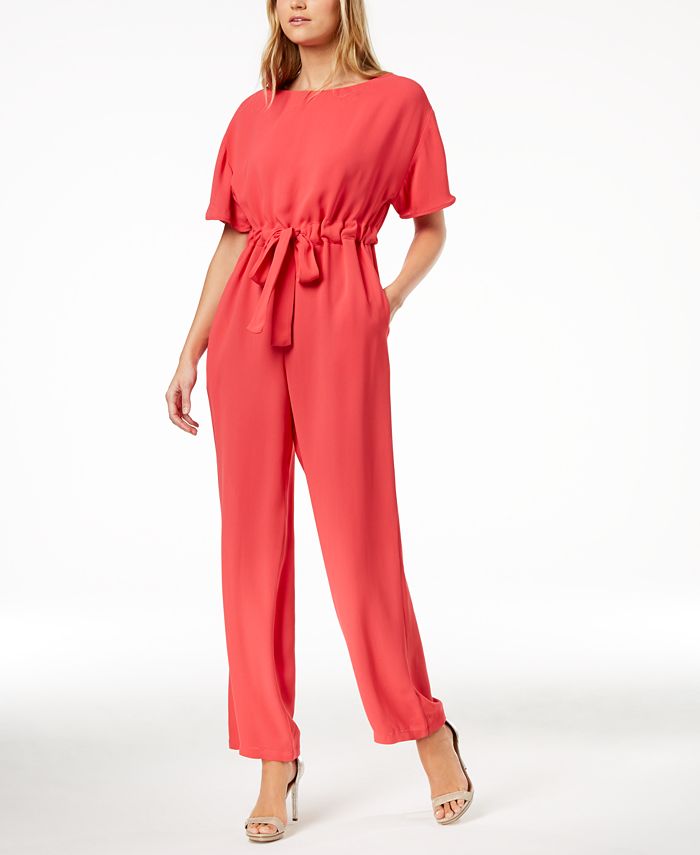 French Connection Tie-Waist Jumpsuit - Macy's