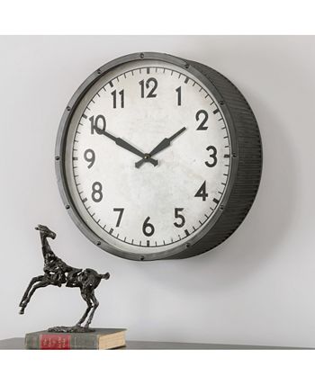 Uttermost Berta Ivory Wall Clock - Macy's